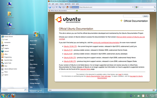 Windows 7 theme for Ubuntu